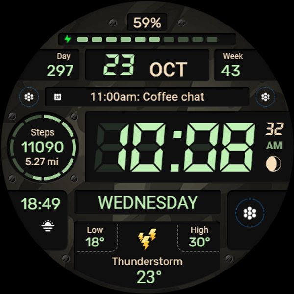 WFP 129 Military watch face • Facer: the world's largest watch face ...